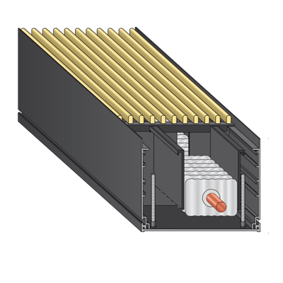 Variotherm convector radiator met 14cm inbouwdiepte voorkomt koudeval
